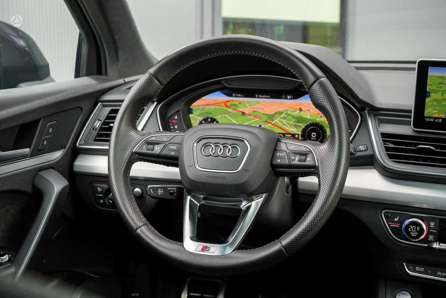 Grey Audi Q5 2019 in Kaunas, with an engine capacity of 2.97 L and mileage of 252 thousand km for 25950 €, photo 19 on AUTOMOTO.COM.LV