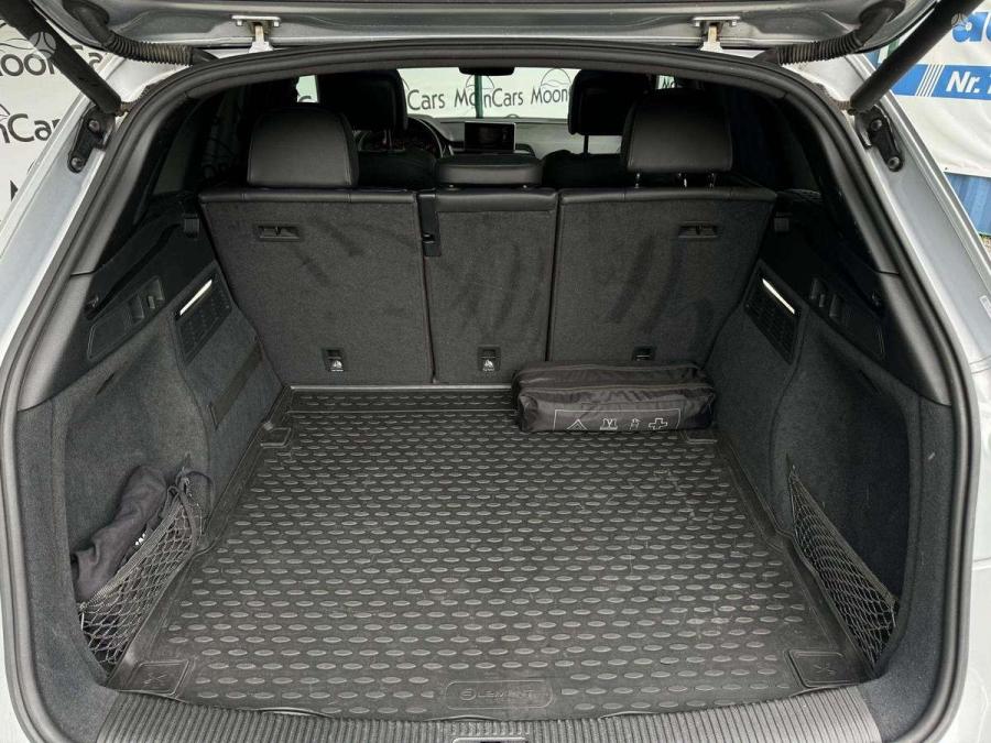 Grey Audi Q5 2019 in Vilnius, with an engine capacity of 1.98 L and mileage of 118 thousand km for 22300 €, photo 16 on AUTOMOTO.COM.LV