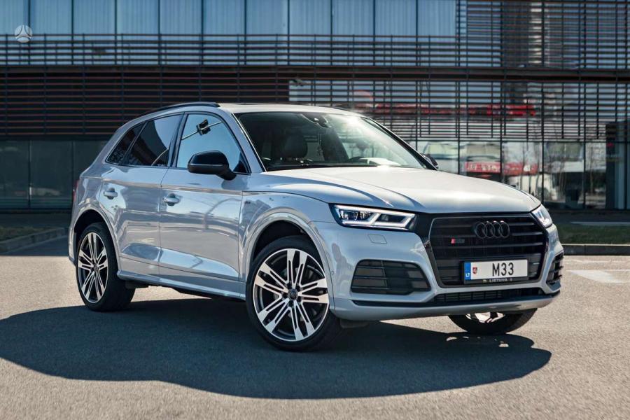 Grey Audi Q5 2020 in Klaipeda, with an engine capacity of 2.00 L and mileage of 59 thousand km for 28999 €, photo 4 on AUTOMOTO.COM.LV