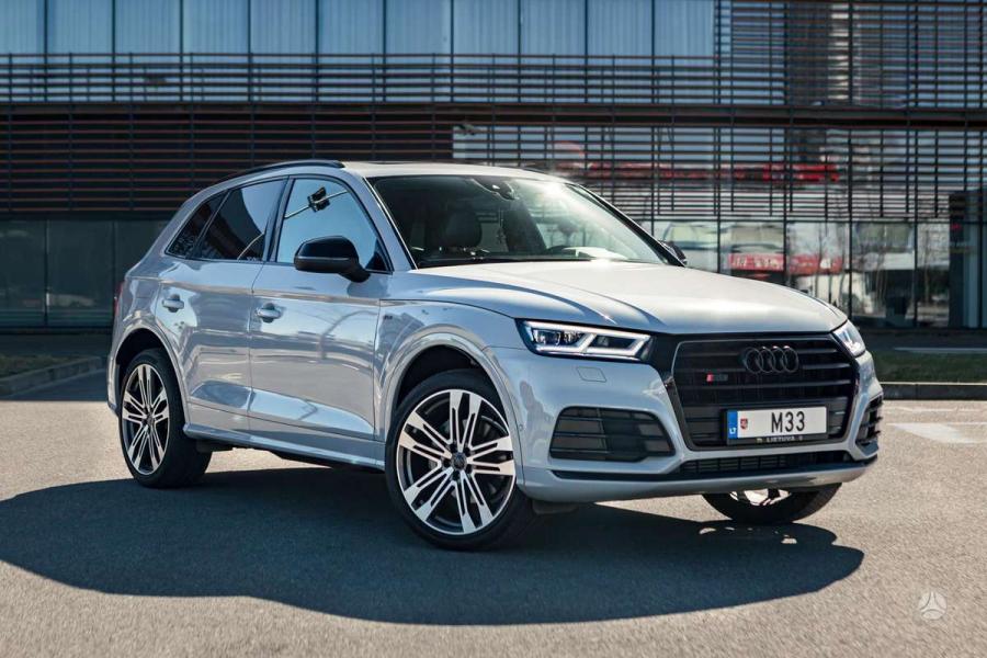 Grey Audi Q5 2020 in Klaipeda, with an engine capacity of 2.00 L and mileage of 59 thousand km for 27999 €, photo 4 on AUTOMOTO.COM.LV