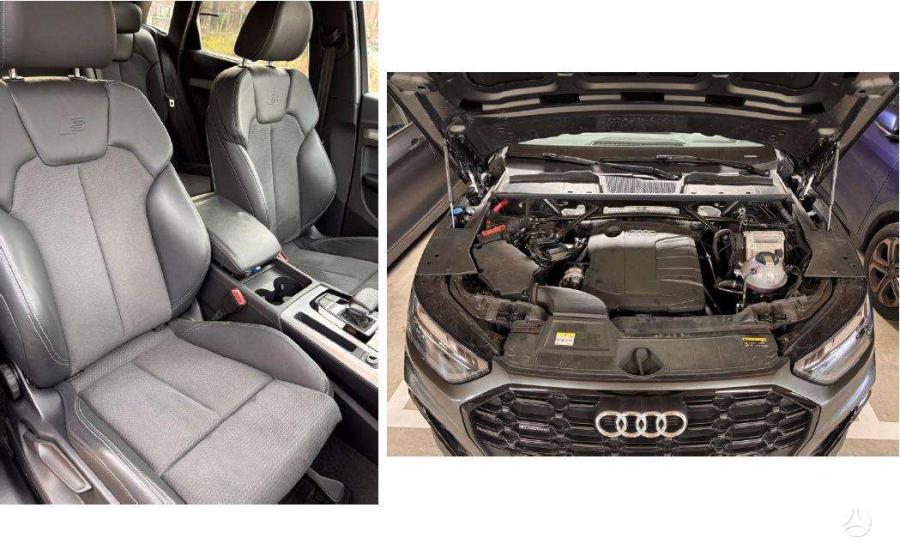 Grey Audi Q5 2021 in Vilnius, with an engine capacity of 2.00 L and mileage of 43 thousand km for 35950 €, photo 5 on AUTOMOTO.COM.LV