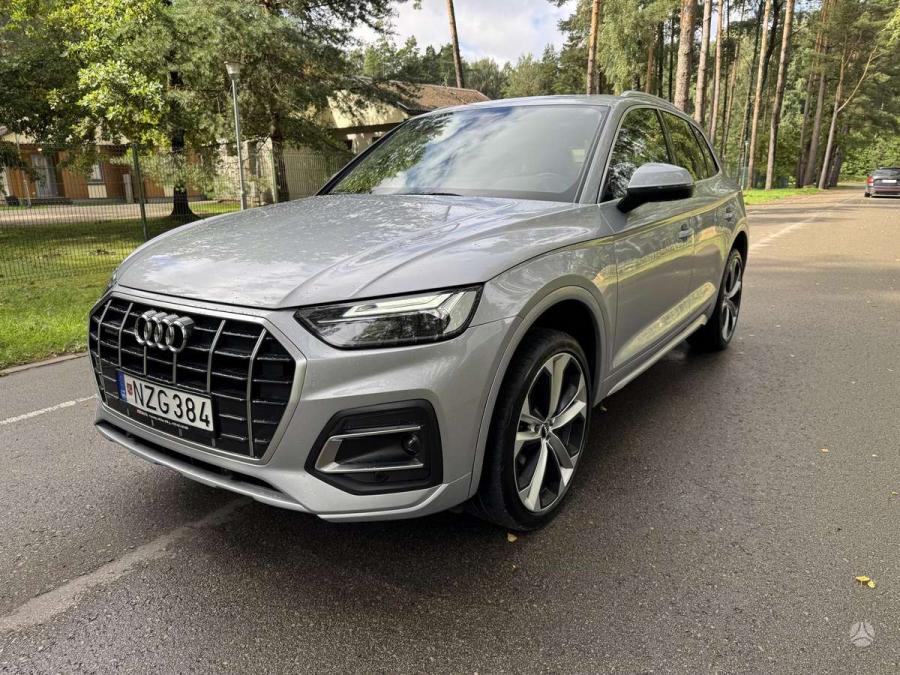 Grey Audi Q5 2021 in Pasvalys, with an engine capacity of 1.98 L and mileage of 58 thousand km for 28999 €, photo 4 on AUTOMOTO.COM.LV