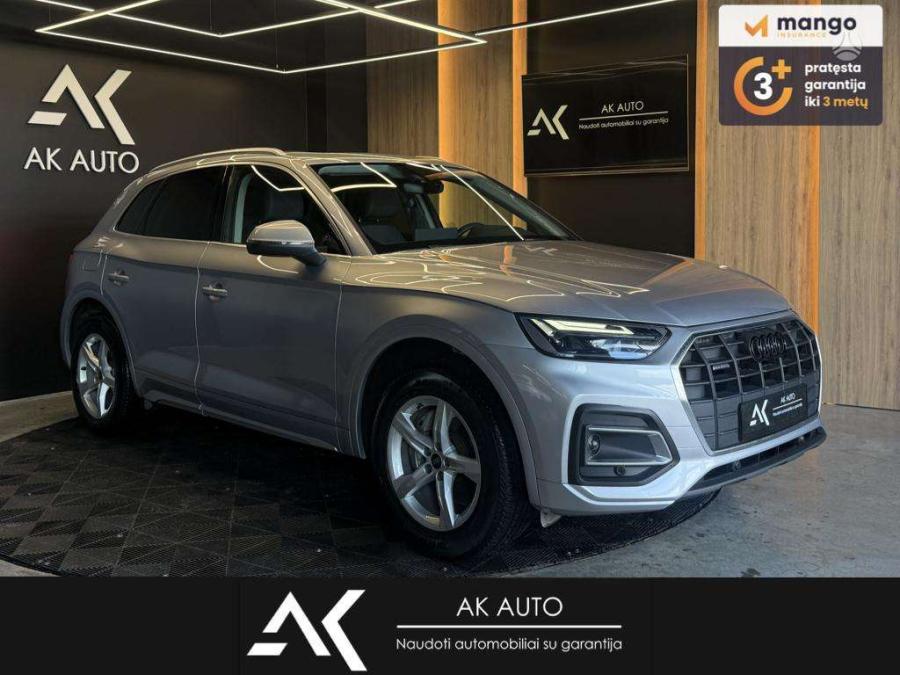 Pelēks Audi Q5 2021 Kauņa, ar dzinēja tilpumu 1.98 L un nobraukumu 64 tūkst. km par 26990 €, foto 1 vietnē AUTOMOTO.COM.LV