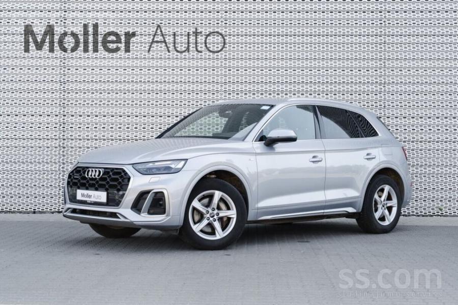 Grey Audi Q5 2022 in Riga, with an engine capacity of 2.00 L and mileage of 111 thousand km for 33800 €, photo 1 on AUTOMOTO.COM.LV