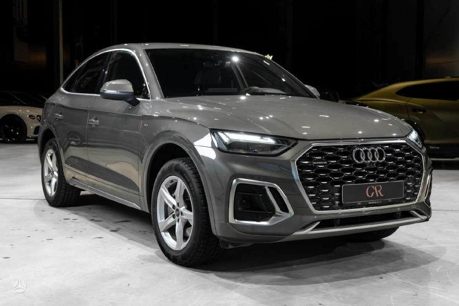 Grey Audi Q5 2023 in Riga, with an engine capacity of 1.98 L and mileage of 46 thousand km for 45000 €, photo 3 on AUTOMOTO.COM.LV