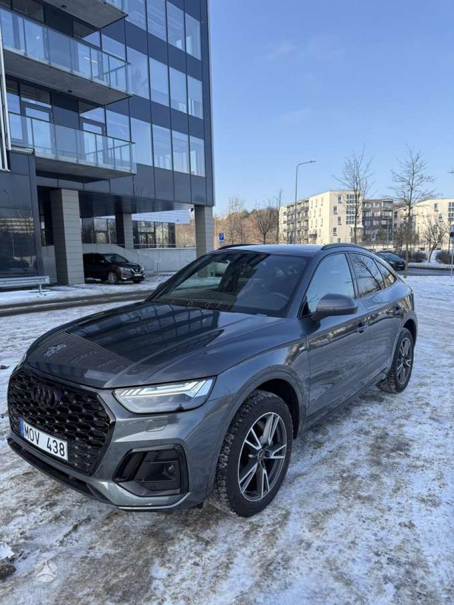 Grey Audi Q5 2023 in Vilnius, with an engine capacity of 1.98 L and mileage of 23 thousand km for 45500 €, photo 4 on AUTOMOTO.COM.LV