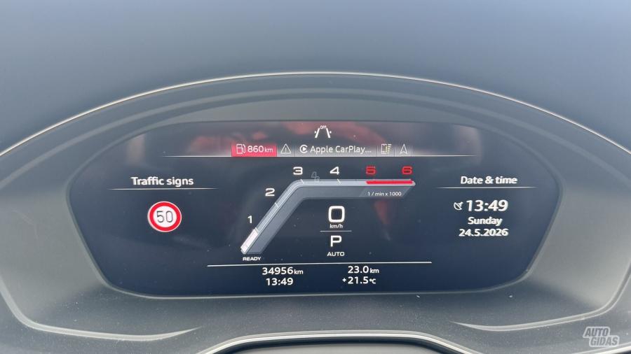 Pelēks Audi Q5 2025 Kauņa, ar dzinēja tilpumu 2.00 L un nobraukumu 37 tūkst. km par 47880 €, foto 28 vietnē AUTOMOTO.COM.LV