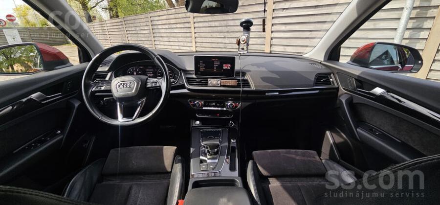 Red Audi Q5 2018 in Riga, with an engine capacity of 2.00 L and mileage of 95 thousand km for 26500 €, photo 9 on AUTOMOTO.COM.LV