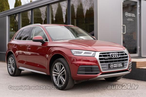 Sarkans Audi Q5 2018 Tallina, ar dzinēja tilpumu 2.00 L un nobraukumu 60 tūkst. km par 24900 €, foto  vietnē AUTOMOTO.COM.LV