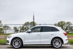 White Audi Q5 2009 in Riga, with an engine capacity of 3.00 L and mileage of 345 thousand km for 10990 €, photo 4 on AUTOMOTO.COM.LV