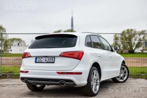 White Audi Q5 2009 in Riga, with an engine capacity of 3.00 L and mileage of 345 thousand km for 10990 €, photo 6 on AUTOMOTO.COM.LV