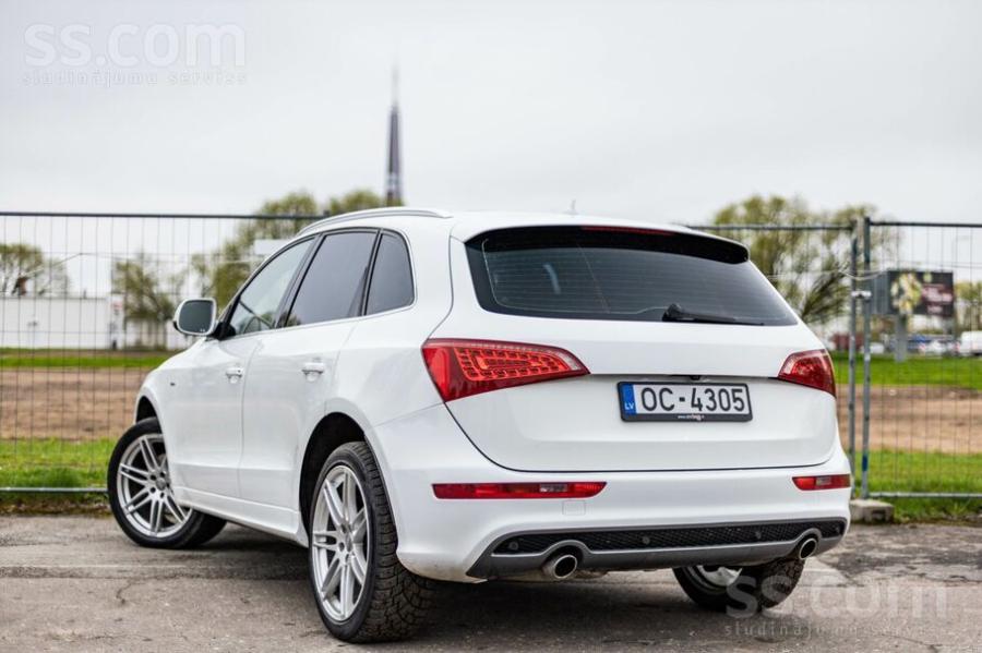 White Audi Q5 2009 in Riga, with an engine capacity of 3.00 L and mileage of 345 thousand km for 10990 €, photo 7 on AUTOMOTO.COM.LV