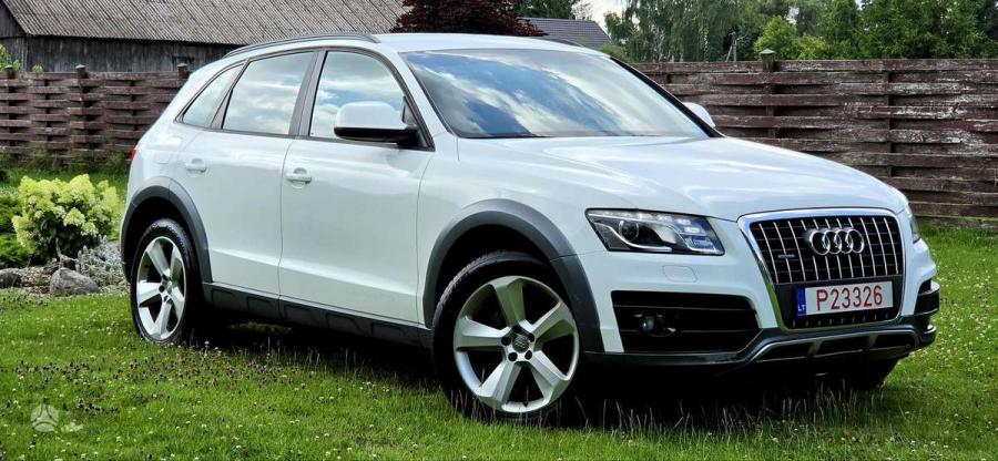 White Audi Q5 2012 in Prienai, with an engine capacity of 1.97 L and mileage of 361 thousand km for 7750 €, photo 1 on AUTOMOTO.COM.LV