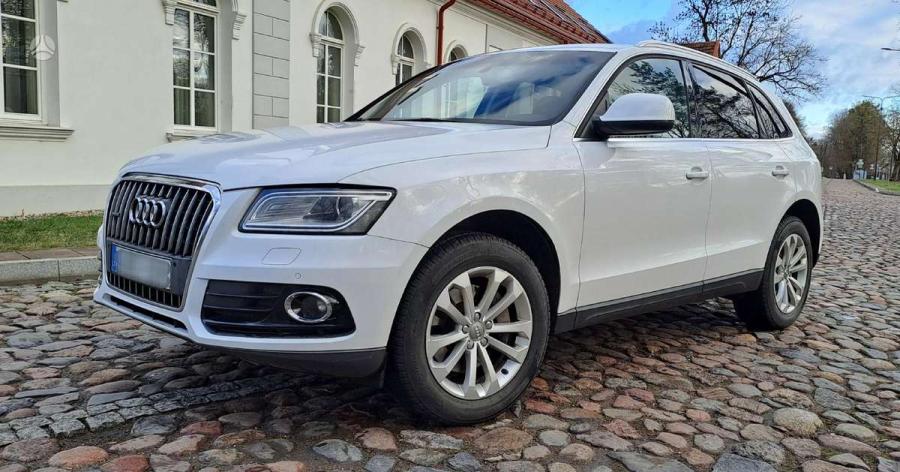 White Audi Q5 2013 in Kaunas, with an engine capacity of 2.97 L and mileage of 300 thousand km for 9599 €, photo 7 on AUTOMOTO.COM.LV