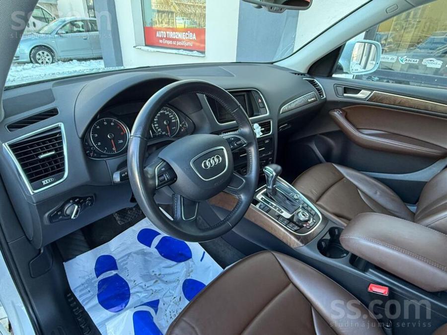 White Audi Q5 2013 in Riga, with an engine capacity of 2.00 L and mileage of 136 thousand km for 11900 €, photo 9 on AUTOMOTO.COM.LV