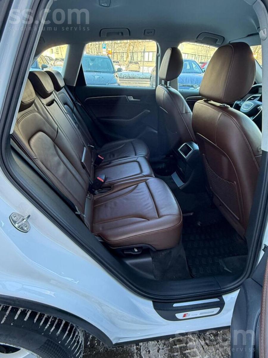 White Audi Q5 2013 in Riga, with an engine capacity of 2.00 L and mileage of 136 thousand km for 11900 €, photo 16 on AUTOMOTO.COM.LV