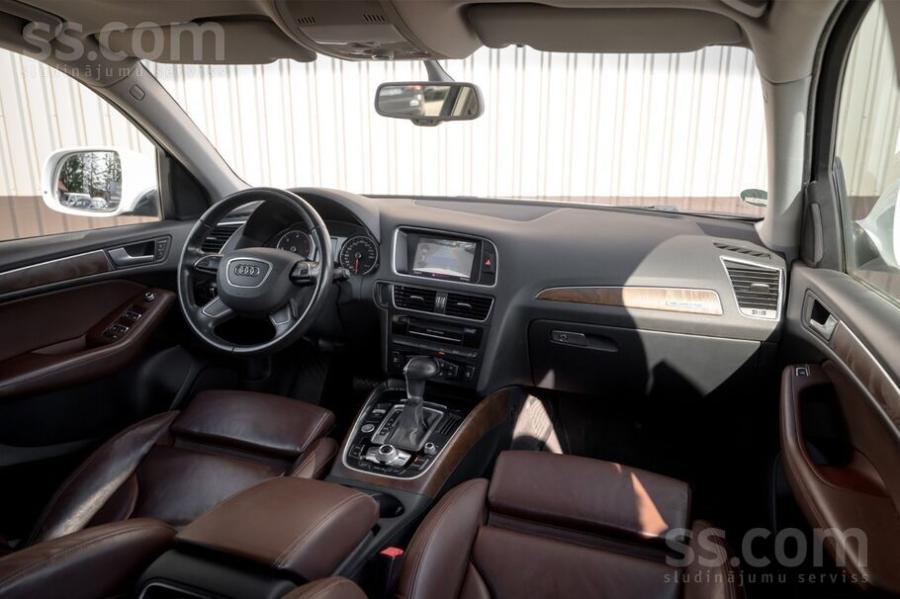 White Audi Q5 2013 in Talsi, with an engine capacity of 3.00 L and mileage of 280 thousand km for 13950 €, photo 9 on AUTOMOTO.COM.LV