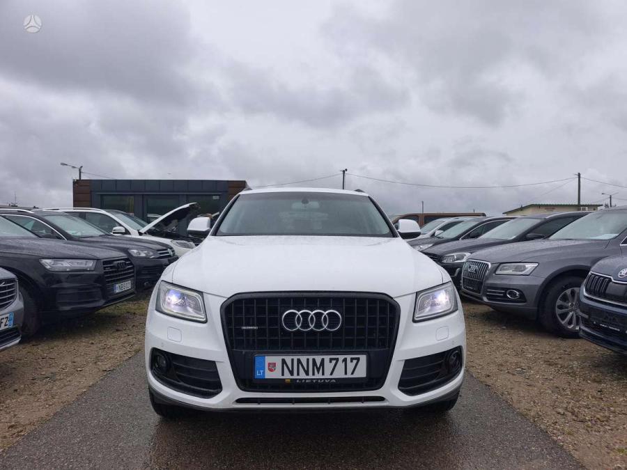 White Audi Q5 2013 in Vilnius, with an engine capacity of 2.00 L and mileage of 215 thousand km for 9350 €, photo 3 on AUTOMOTO.COM.LV