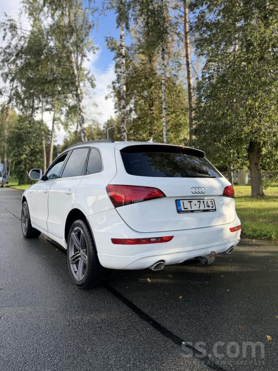 White Audi Q5 2013 in Riga, with an engine capacity of 3.00 L and mileage of 423 thousand km for 10950 €, photo 3 on AUTOMOTO.COM.LV