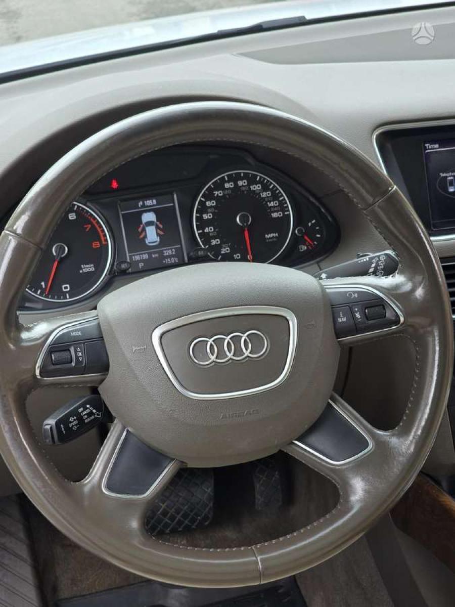 White Audi Q5 2013 in Radviliskis, with an engine capacity of 1.98 L and mileage of 196 thousand km for 7600 €, photo 16 on AUTOMOTO.COM.LV