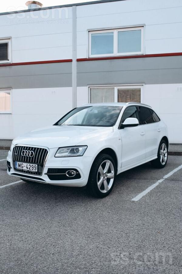 White Audi Q5 2014 in Riga, with an engine capacity of 2.00 L and mileage of 195 thousand km for 12500 €, photo 1 on AUTOMOTO.COM.LV