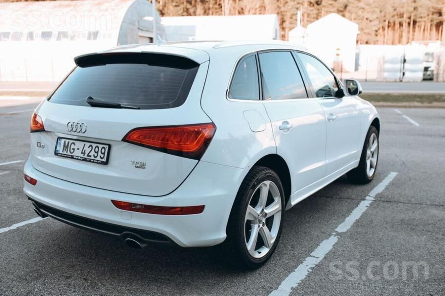 White Audi Q5 2014 in Riga, with an engine capacity of 2.00 L and mileage of 195 thousand km for 12500 €, photo 3 on AUTOMOTO.COM.LV