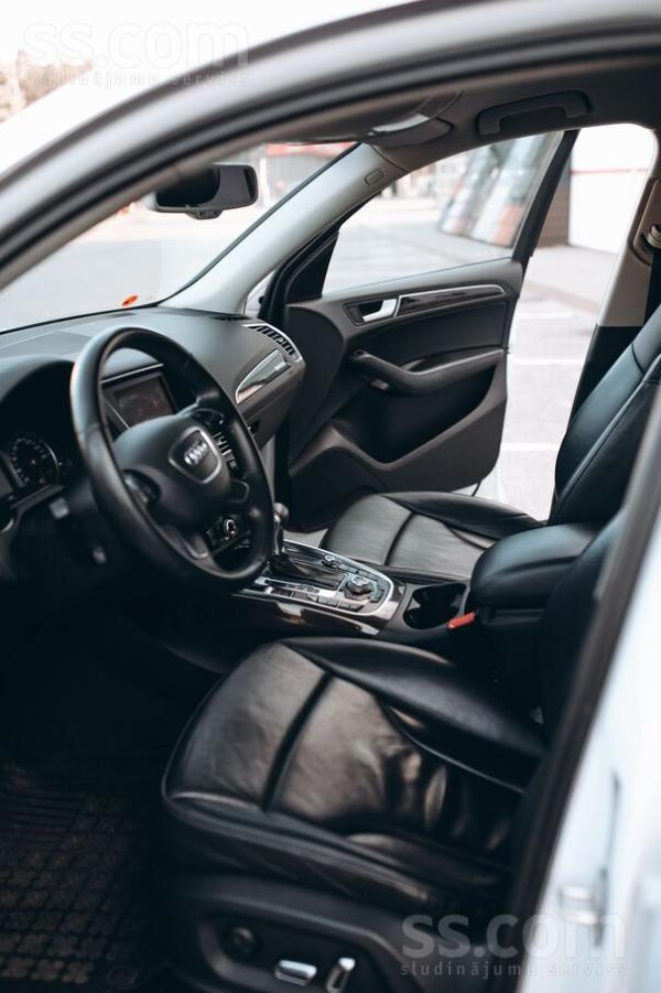 White Audi Q5 2014 in Riga, with an engine capacity of 2.00 L and mileage of 195 thousand km for 12500 €, photo 3 on AUTOMOTO.COM.LV