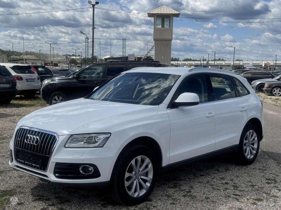White Audi Q5 2014 in Vilnius, with an engine capacity of 2.00 L and mileage of 222 thousand km for 13350 €, photo 1 on AUTOMOTO.COM.LV