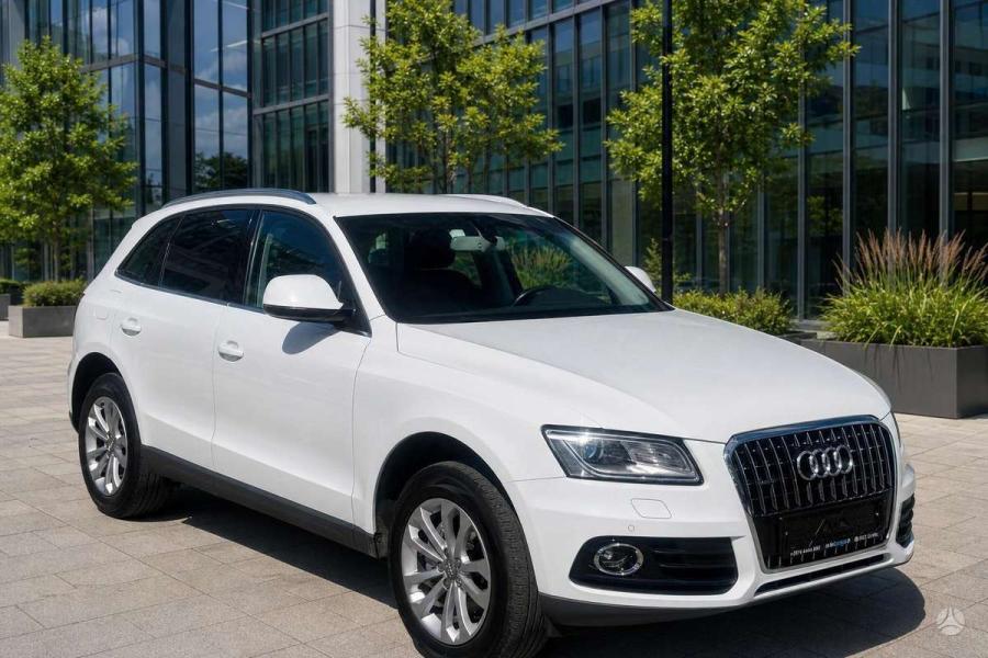 White Audi Q5 2014 in Vilnius, with an engine capacity of 2.00 L and mileage of 222 thousand km for 13350 €, photo 1 on AUTOMOTO.COM.LV