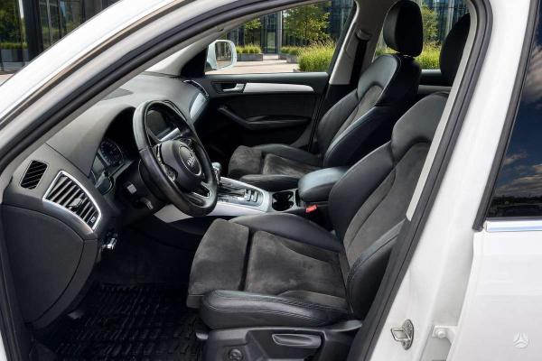 White Audi Q5 2014 in Vilnius, with an engine capacity of 2.00 L and mileage of 222 thousand km for 13350 €, photo 5 on AUTOMOTO.COM.LV