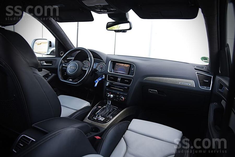 White Audi Q5 2014 in Tukums, with an engine capacity of 3.00 L and mileage of 273 thousand km for 15990 €, photo 9 on AUTOMOTO.COM.LV