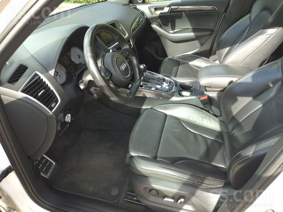White Audi Q5 2014 in Bauska, with an engine capacity of 3.00 L and mileage of 283 thousand km for 15200 €, photo 10 on AUTOMOTO.COM.LV