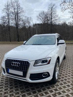 White Audi Q5 2015 in Vilnius, with an engine capacity of 2.00 L and mileage of 290 thousand km for 11199 €, photo 3 on AUTOMOTO.COM.LV