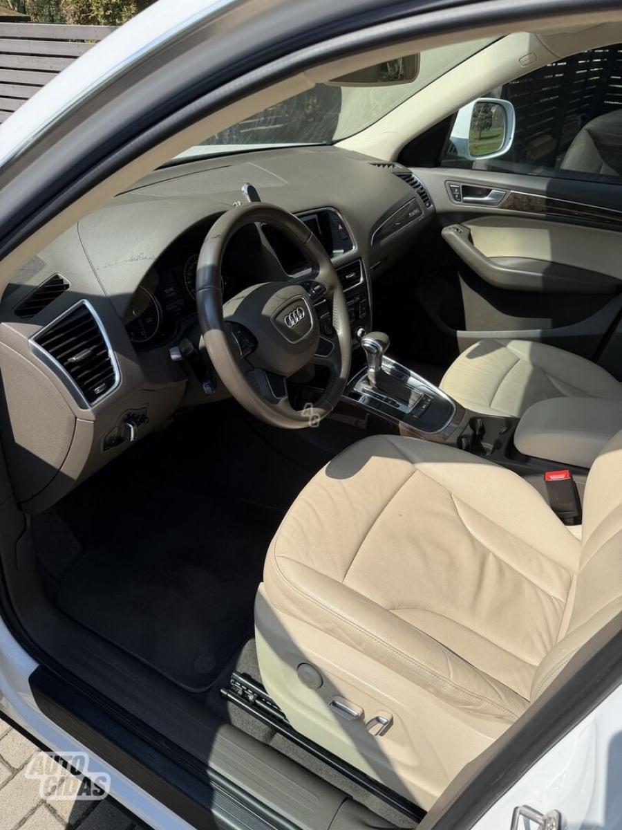 White Audi Q5 2015 in Vilnius, with an engine capacity of 2.00 L and mileage of 153 thousand km for 18000 €, photo 7 on AUTOMOTO.COM.LV