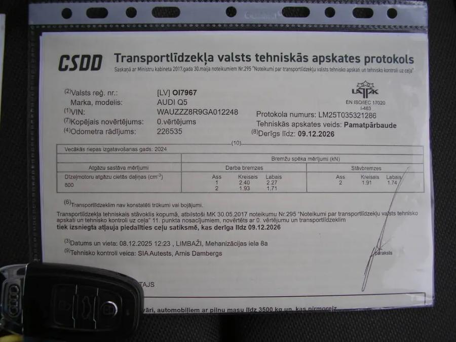 Balts Audi Q5 2015 Sigulda, ar dzinēja tilpumu 2.00 L un nobraukumu 226 tūkst. km par 13950 €, foto 28 vietnē AUTOMOTO.COM.LV