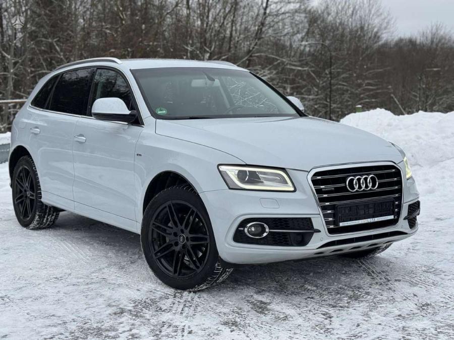 White Audi Q5 2016 in Vilnius, with an engine capacity of 1.97 L and mileage of 279 thousand km for 14700 €, photo 9 on AUTOMOTO.COM.LV