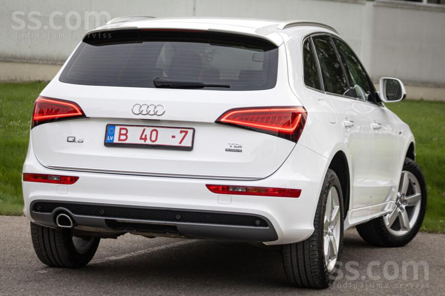 White Audi Q5 2016 in Tukums, with an engine capacity of 2.00 L and mileage of 165 thousand km for 13990 €, photo 13 on AUTOMOTO.COM.LV