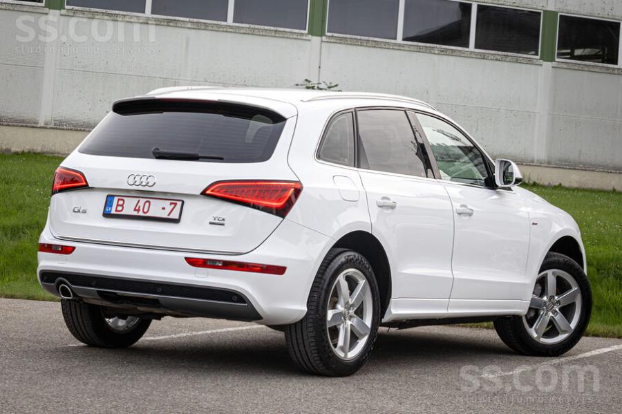White Audi Q5 2016 in Tukums, with an engine capacity of 2.00 L and mileage of 165 thousand km for 13990 €, photo 14 on AUTOMOTO.COM.LV