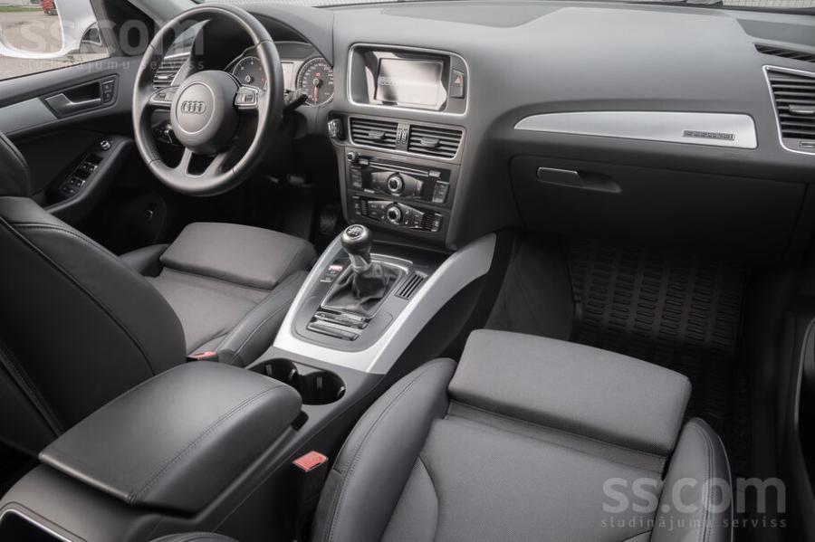 White Audi Q5 2016 in Tukums, with an engine capacity of 2.00 L and mileage of 165 thousand km for 13990 €, photo 21 on AUTOMOTO.COM.LV