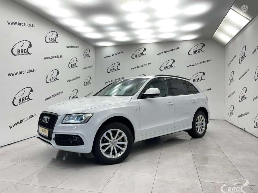 White Audi Q5 2016 in Vilnius, with an engine capacity of 1.98 L and mileage of 196 thousand km for 12900 €, photo 1 on AUTOMOTO.COM.LV