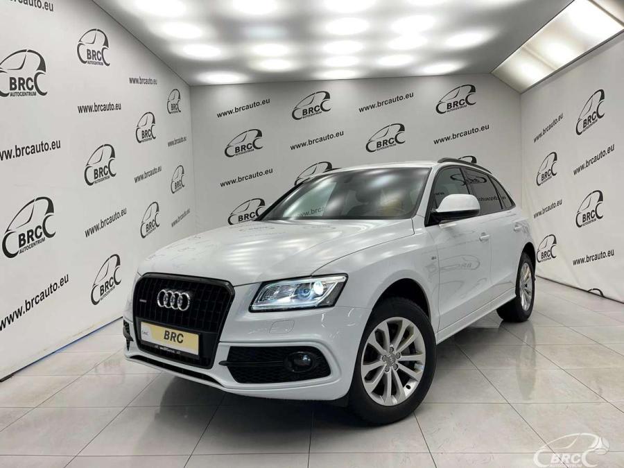 White Audi Q5 2016 in Vilnius, with an engine capacity of 1.98 L and mileage of 196 thousand km for 12900 €, photo 4 on AUTOMOTO.COM.LV