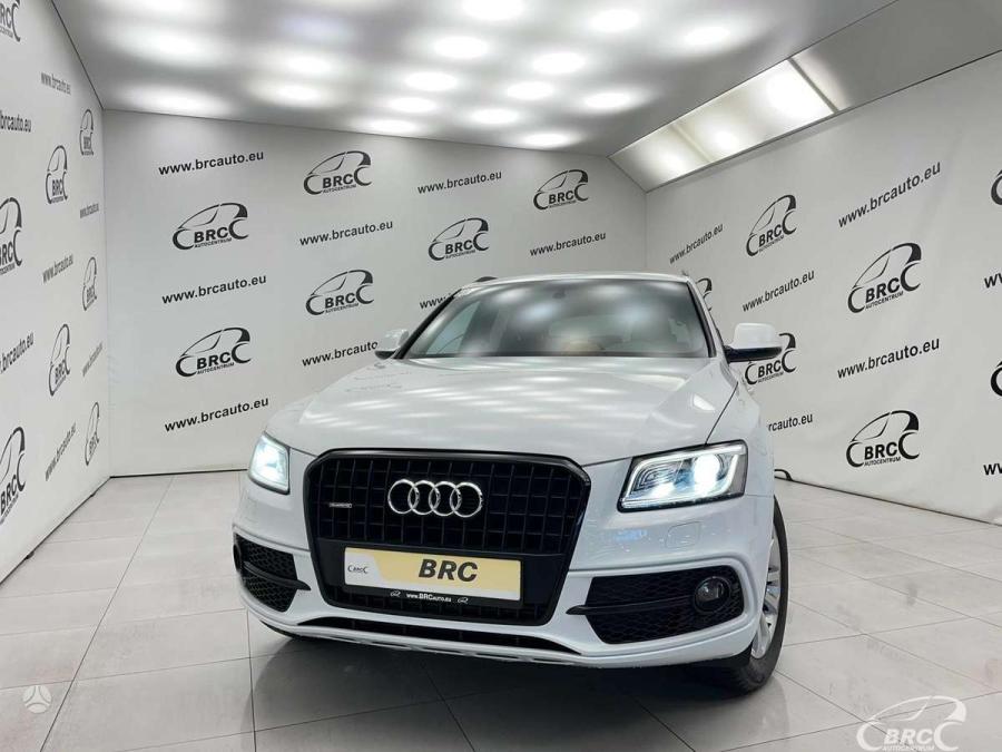 White Audi Q5 2016 in Vilnius, with an engine capacity of 1.98 L and mileage of 196 thousand km for 12900 €, photo 5 on AUTOMOTO.COM.LV