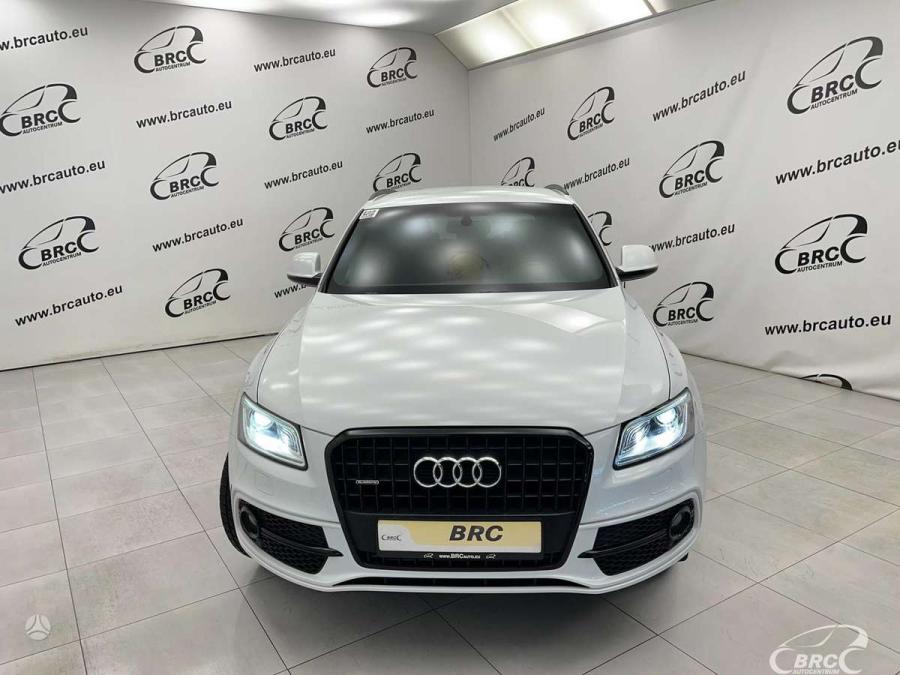 White Audi Q5 2016 in Vilnius, with an engine capacity of 1.98 L and mileage of 196 thousand km for 12900 €, photo 6 on AUTOMOTO.COM.LV