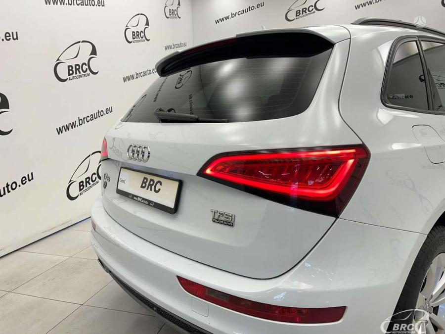 White Audi Q5 2016 in Vilnius, with an engine capacity of 1.98 L and mileage of 196 thousand km for 12900 €, photo 9 on AUTOMOTO.COM.LV