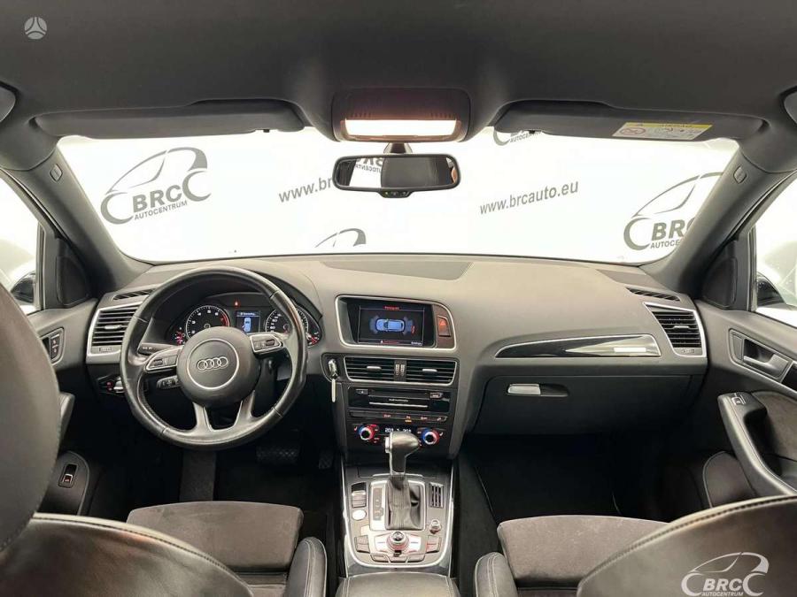 White Audi Q5 2016 in Vilnius, with an engine capacity of 1.98 L and mileage of 196 thousand km for 12900 €, photo 15 on AUTOMOTO.COM.LV