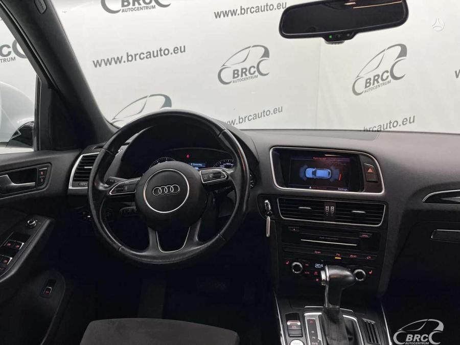 White Audi Q5 2016 in Vilnius, with an engine capacity of 1.98 L and mileage of 196 thousand km for 12900 €, photo 16 on AUTOMOTO.COM.LV