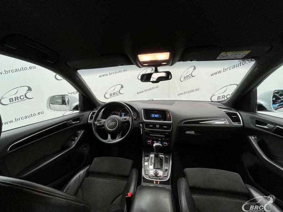 White Audi Q5 2016 in Vilnius, with an engine capacity of 1.98 L and mileage of 196 thousand km for 12900 €, photo 23 on AUTOMOTO.COM.LV