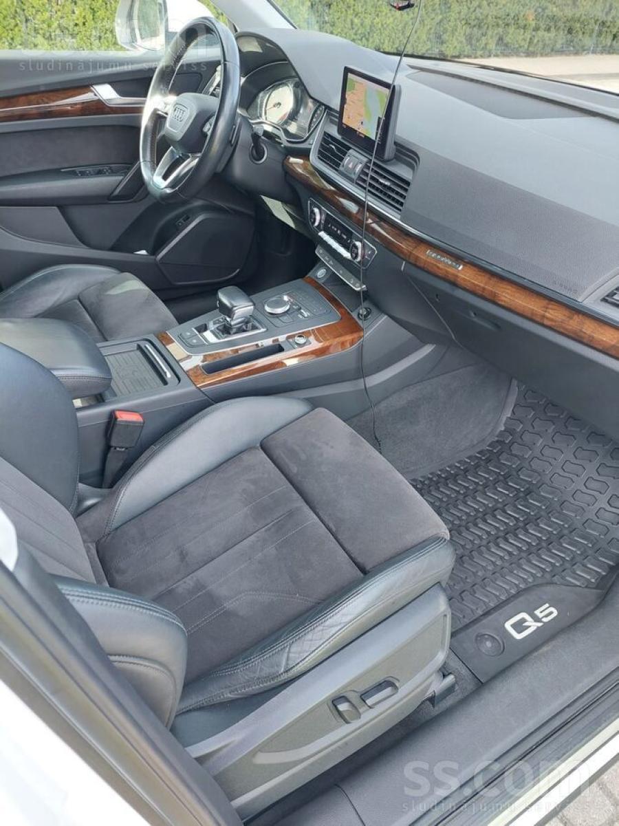 White Audi Q5 2017 in Jurmala, with an engine capacity of 2.00 L and mileage of 190 thousand km for 19900 €, photo 8 on AUTOMOTO.COM.LV