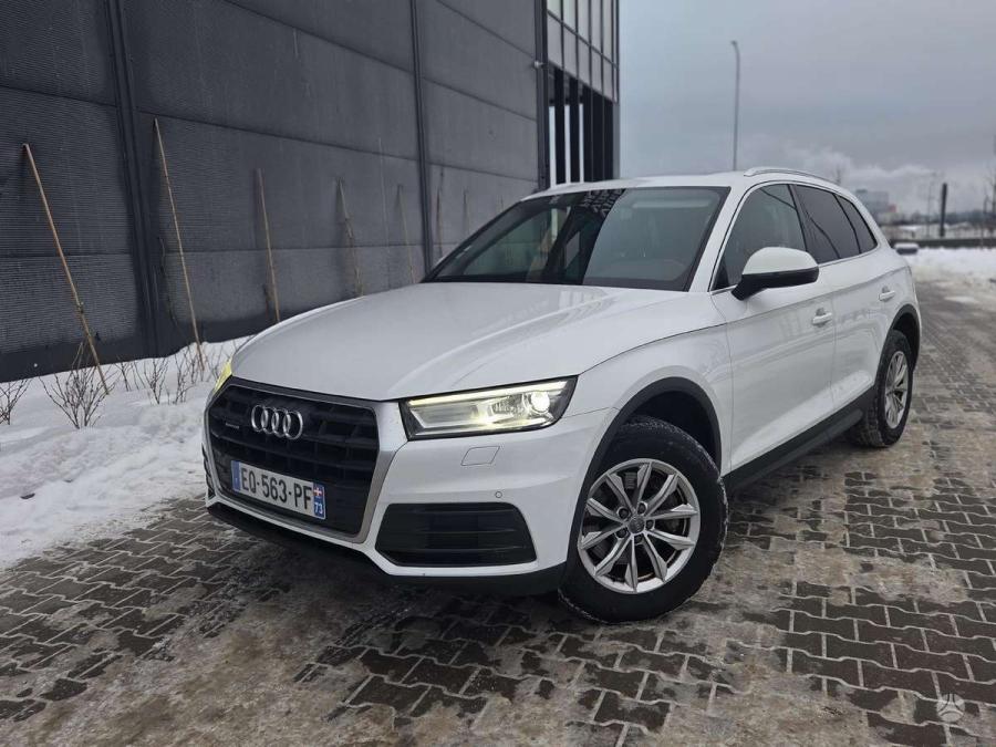 White Audi Q5 2017 in Vilnius, with an engine capacity of 1.97 L and mileage of 175 thousand km for 21300 €, photo 2 on AUTOMOTO.COM.LV