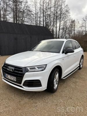 White Audi Q5 2018 in Riga, with an engine capacity of 2.00 L and mileage of 148 thousand km for 23900 €, photo  on AUTOMOTO.COM.LV